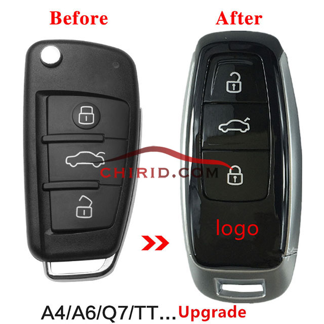 Audi A6 key shell with logo